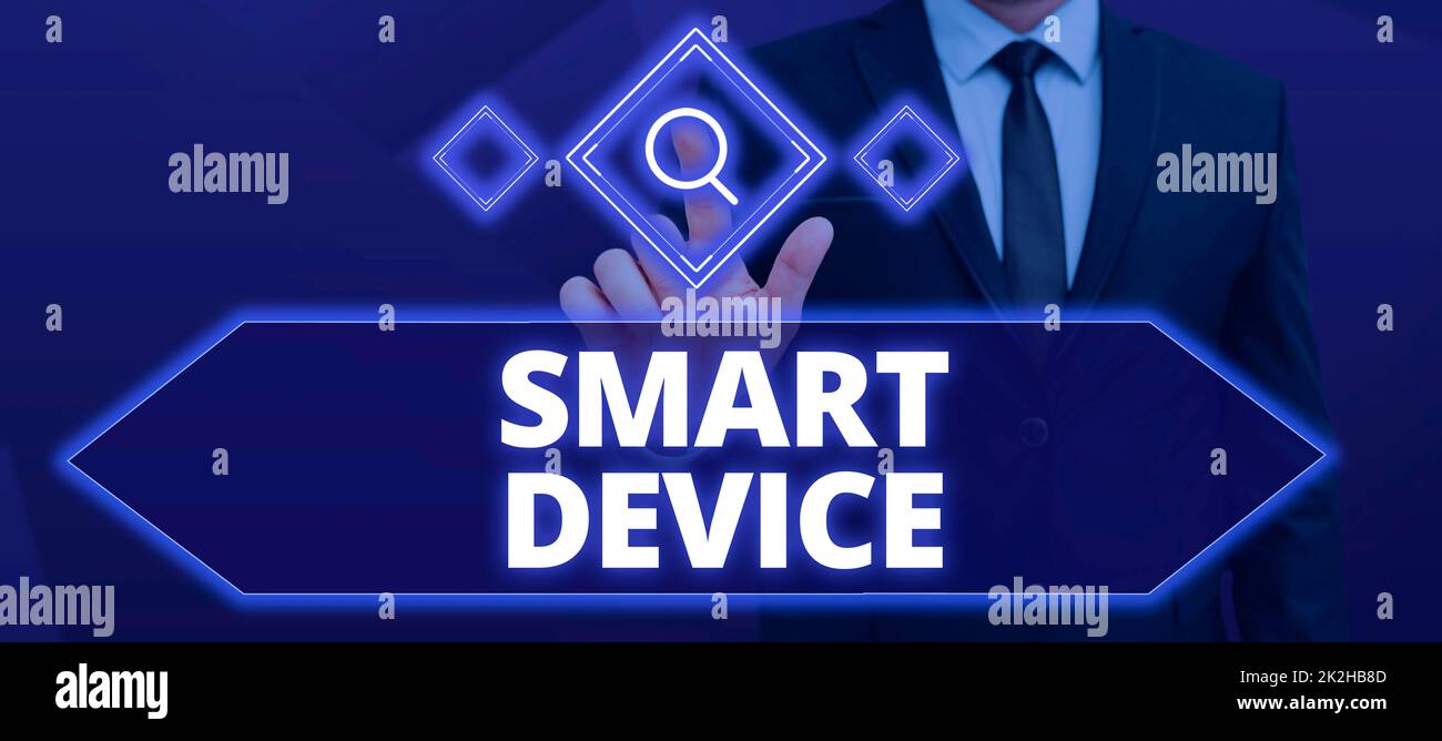 Text caption presenting Smart Device. Internet Concept Electronic ...