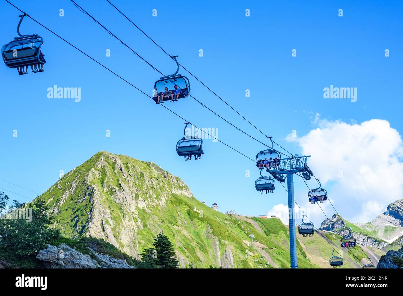 Cable car chairs hi-res stock photography and images - Alamy