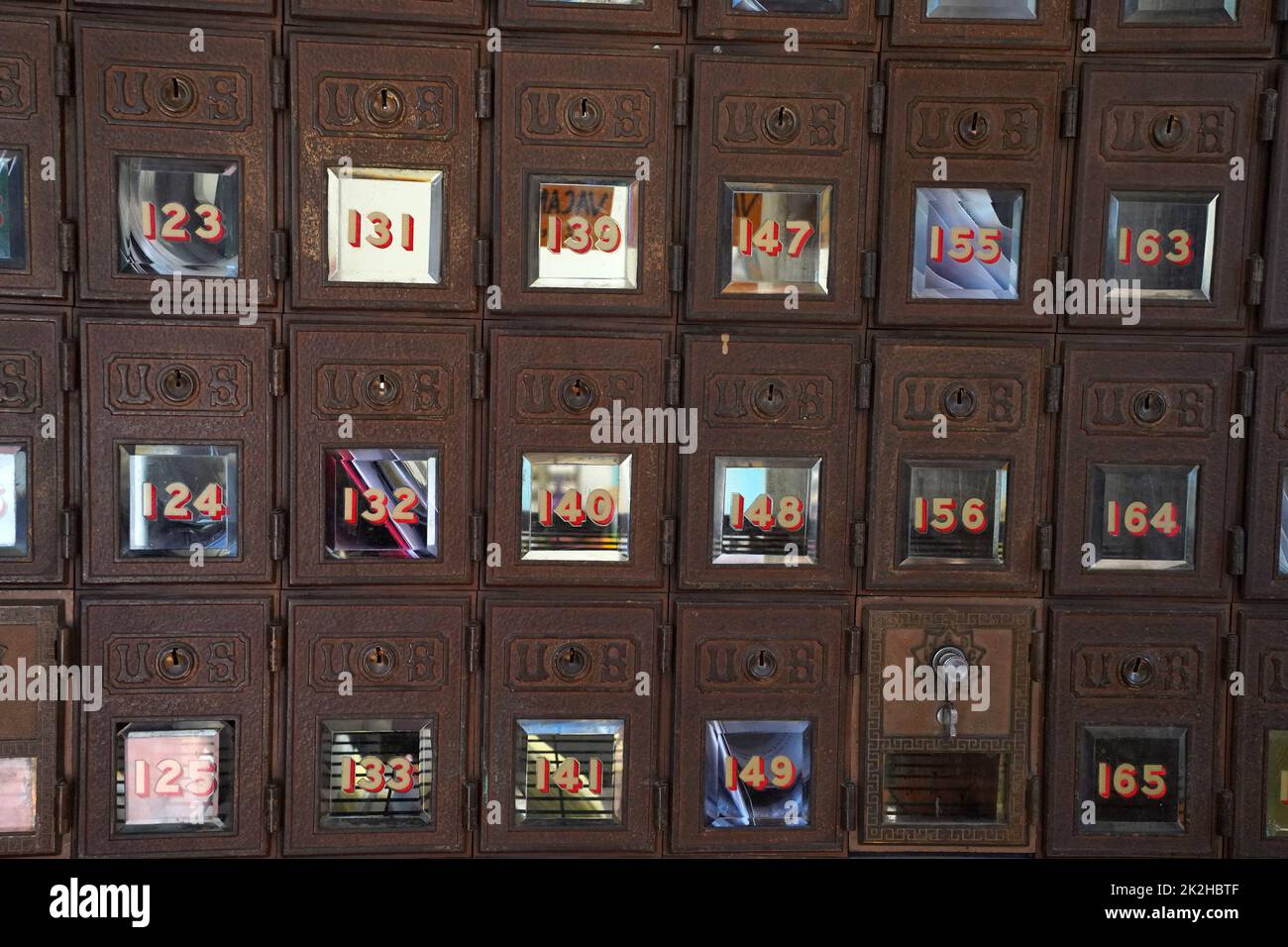 Vintage us post office boxes hi-res stock photography and images - Alamy