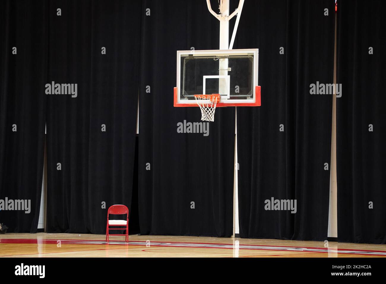 empty basketball court detail view Stock Photo - Alamy