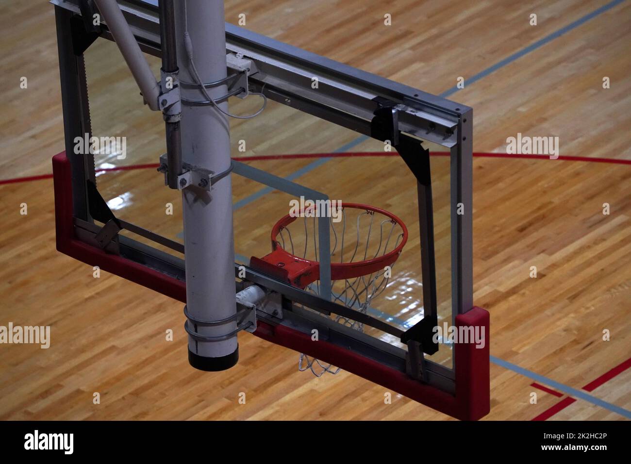 empty basketball court detail view Stock Photo - Alamy