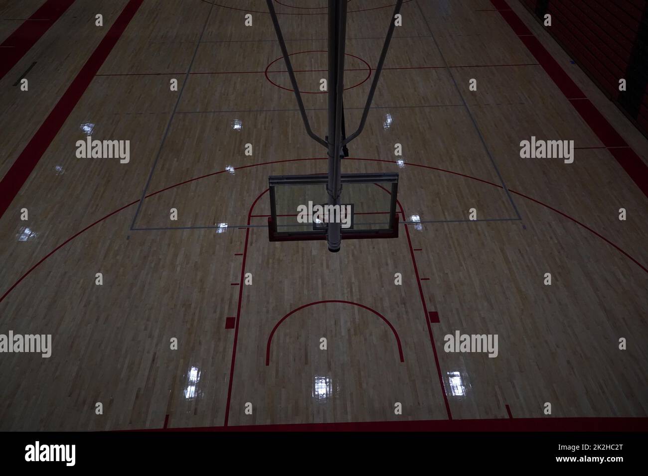 empty basketball court detail view Stock Photo - Alamy