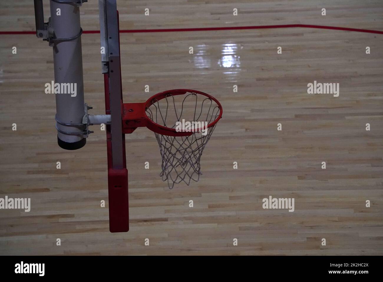 empty basketball court detail view Stock Photo - Alamy
