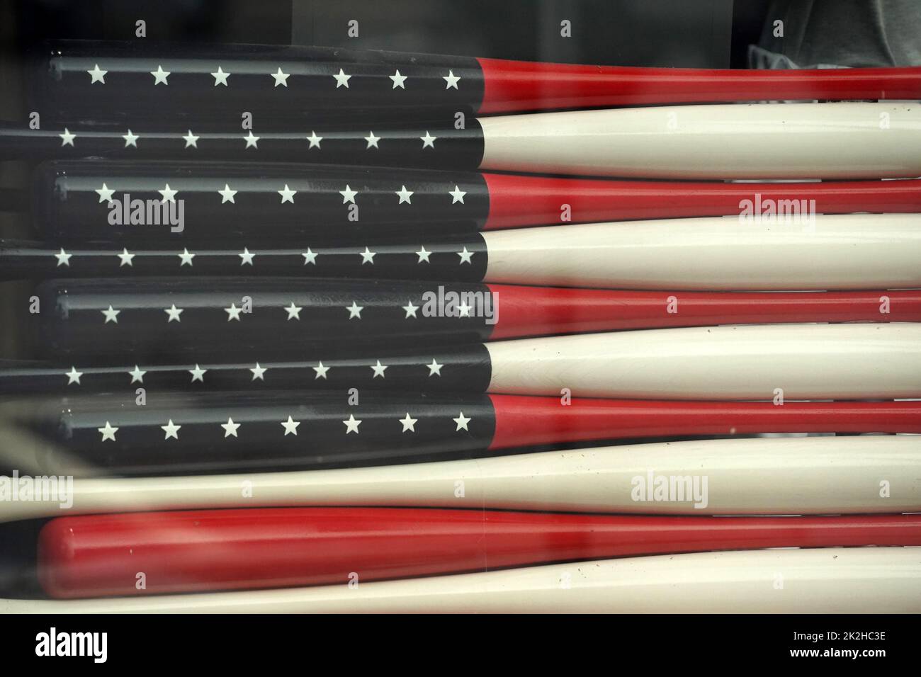 american flag made of baseball bats Stock Photo - Alamy