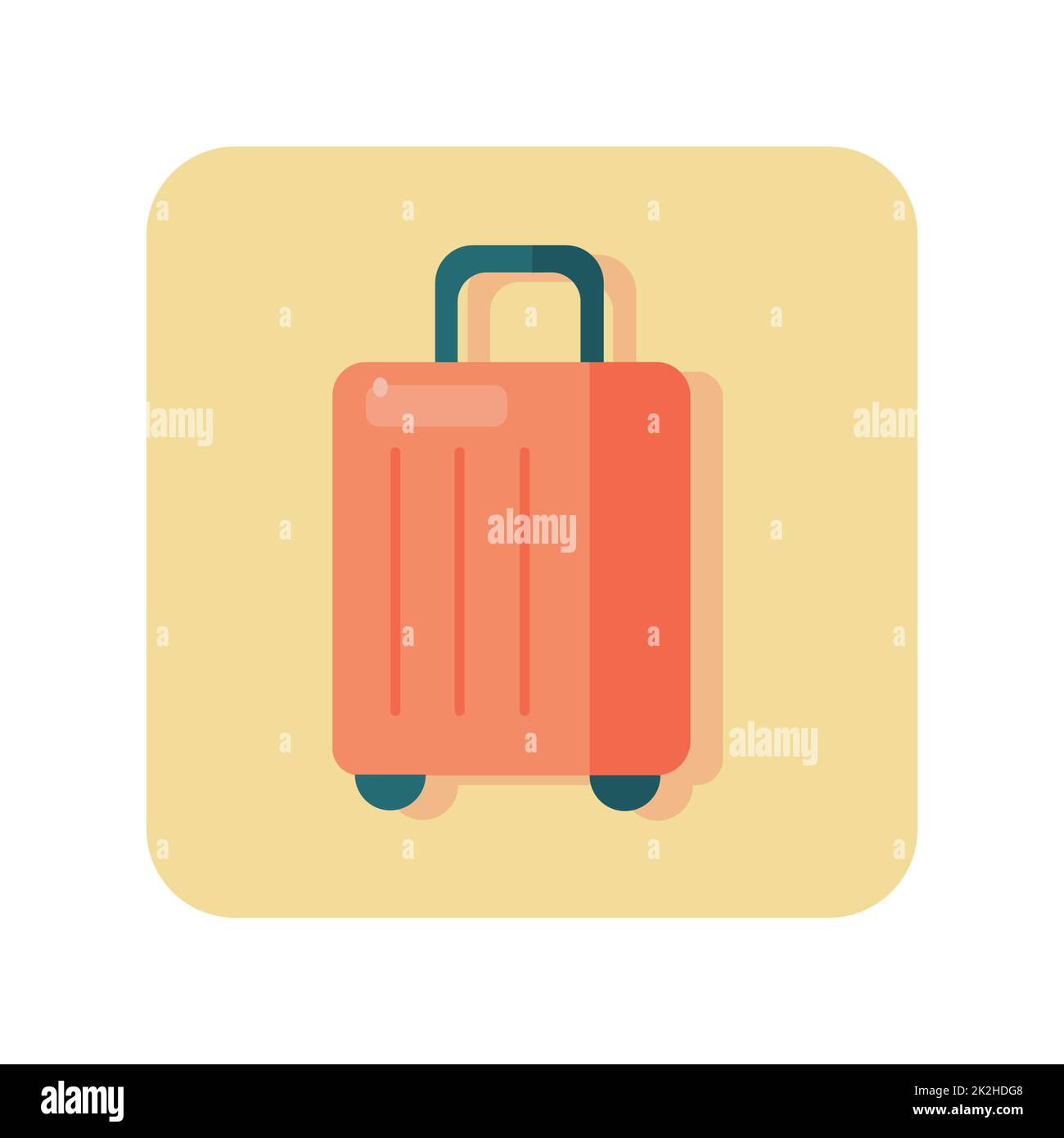 Abstract button travel suitcase icon on white background - Vector Stock ...
