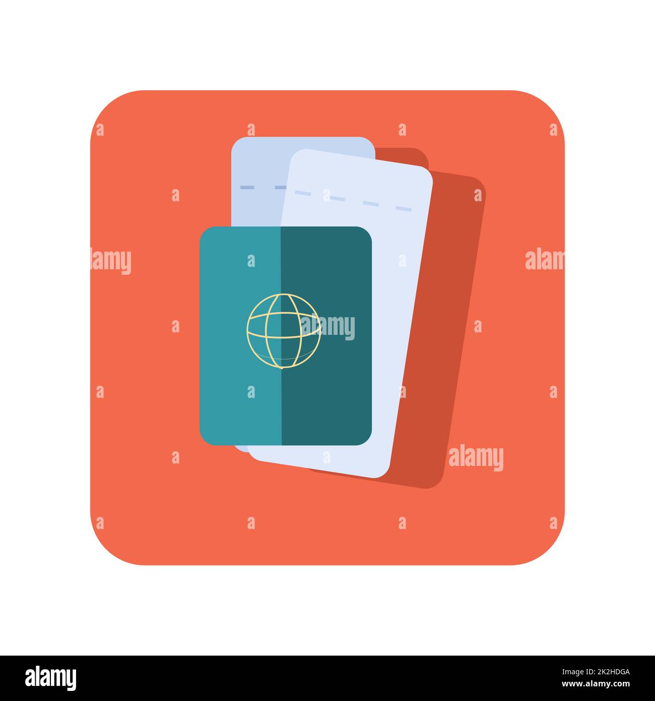 Passport abstract button icon on white background - Vector Stock Photo ...
