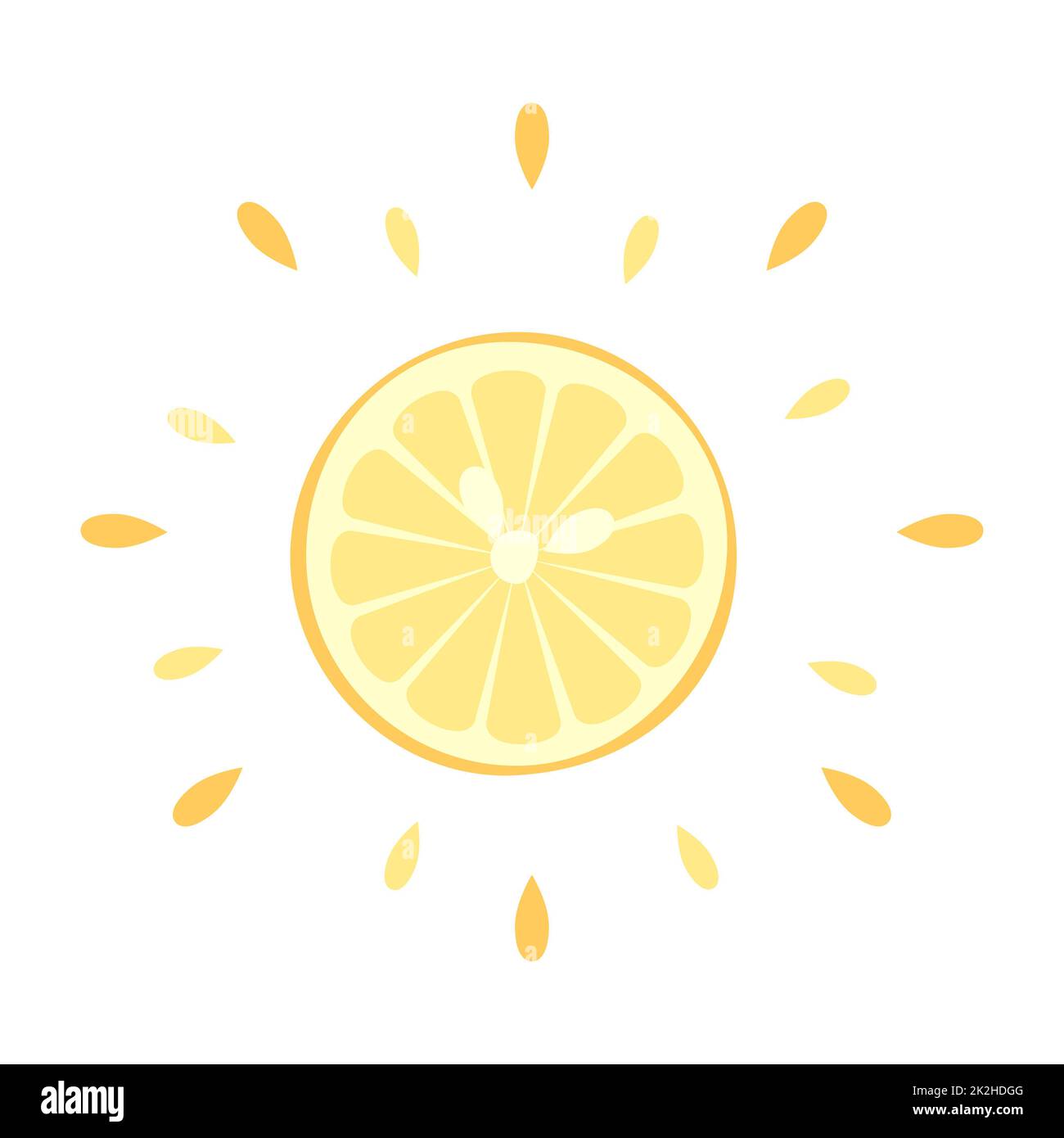 Abstract icon juicy lemon with splash on white background - Vector ...