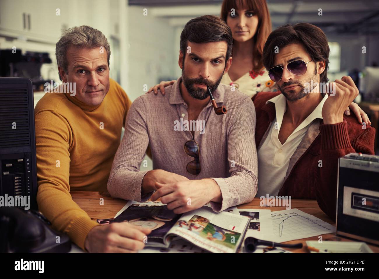 Retro 70s office hi-res stock photography and images - Alamy