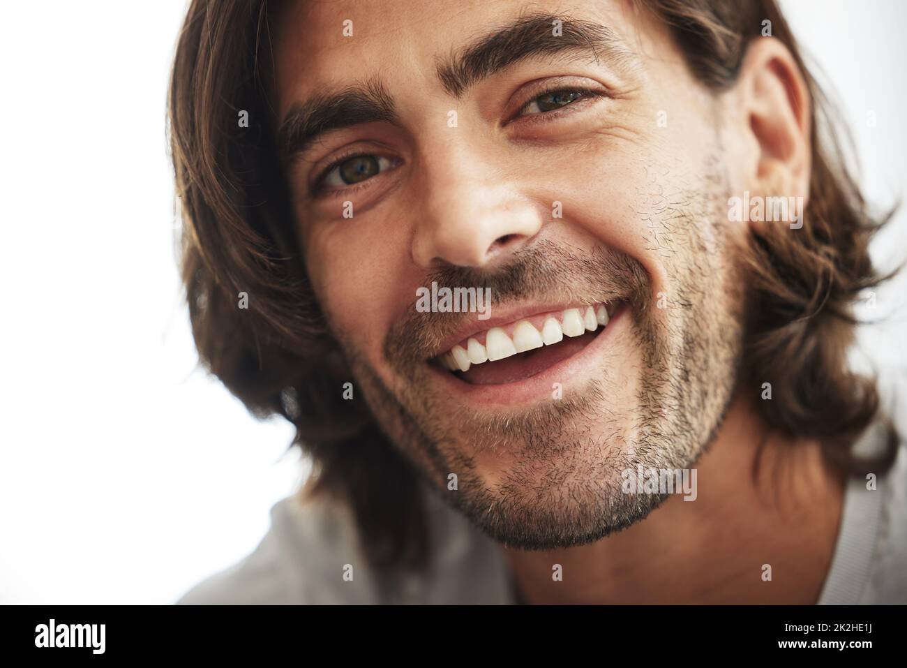 Confident smiling male model hi-res stock photography and images - Alamy