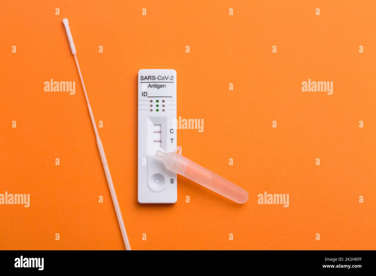 Positive test result by using rapid test device for COVID-19 Stock ...