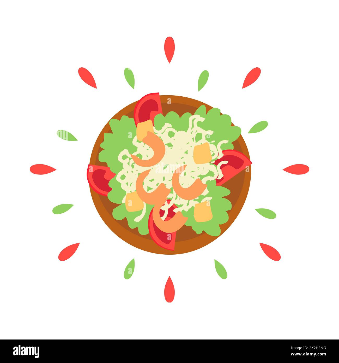 Abstract icon juicy spaghetti with shrimp with splashes isolated on ...