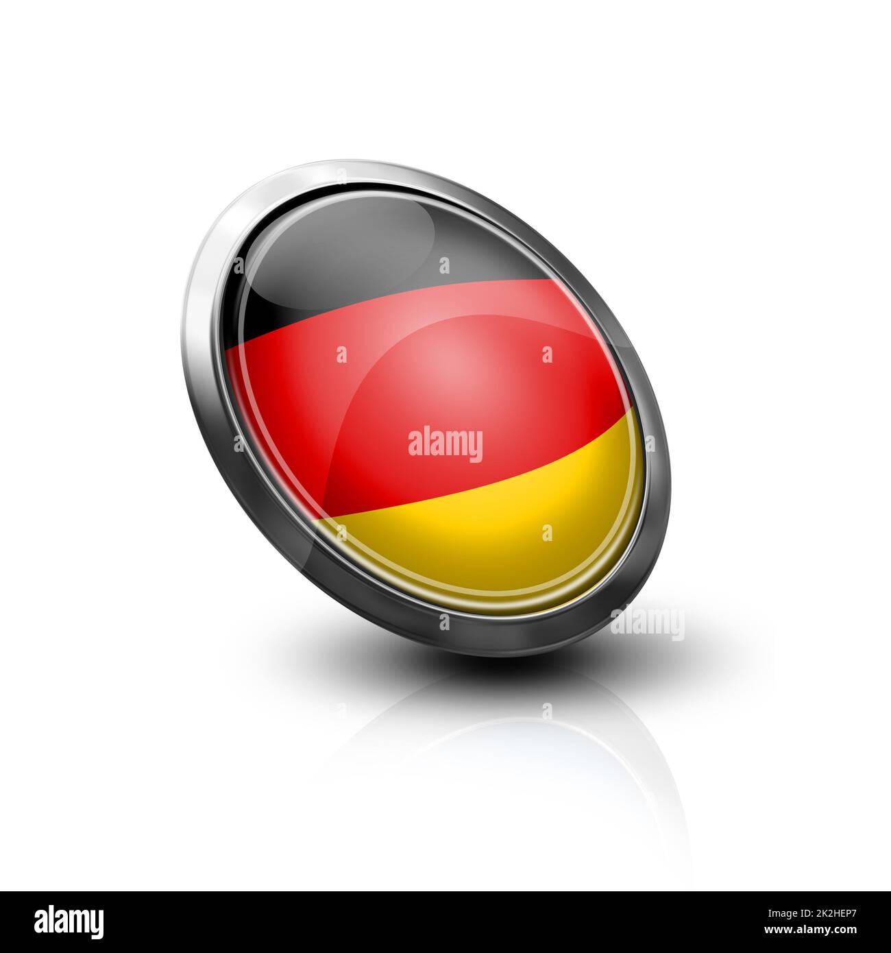 Metallic Button germany Stock Photo - Alamy