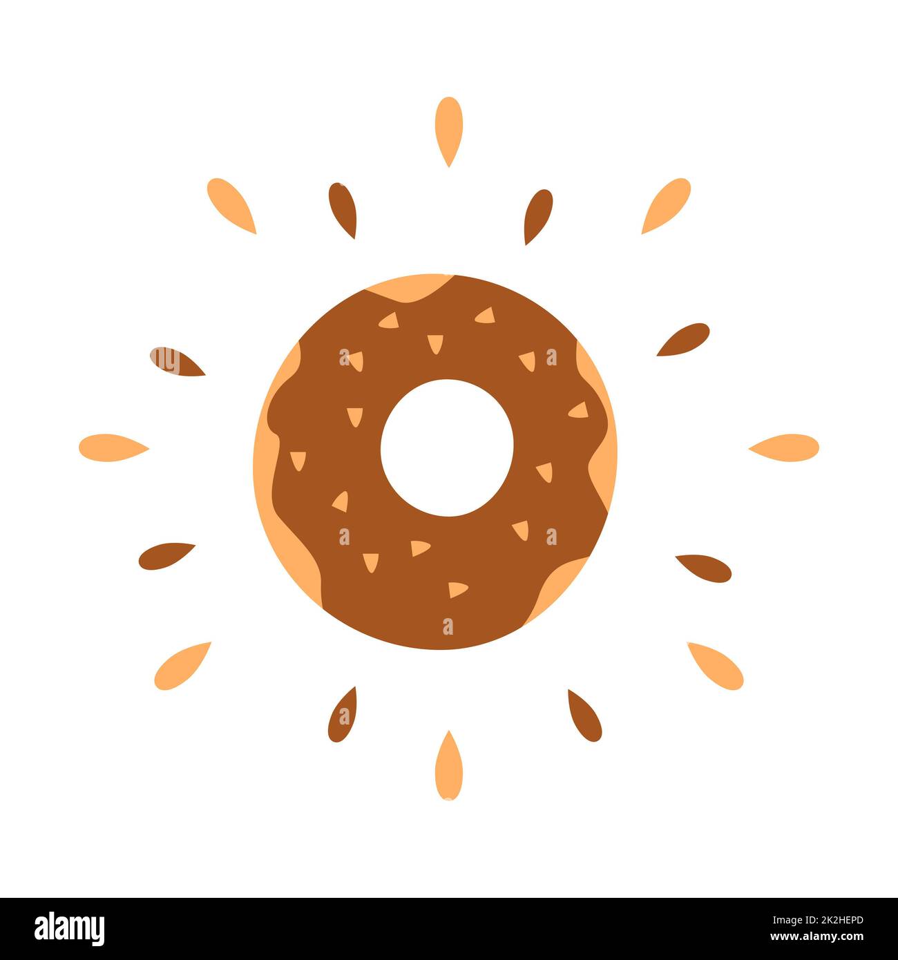 Abstract juicy donut icon isolated on white background - Vector Stock ...