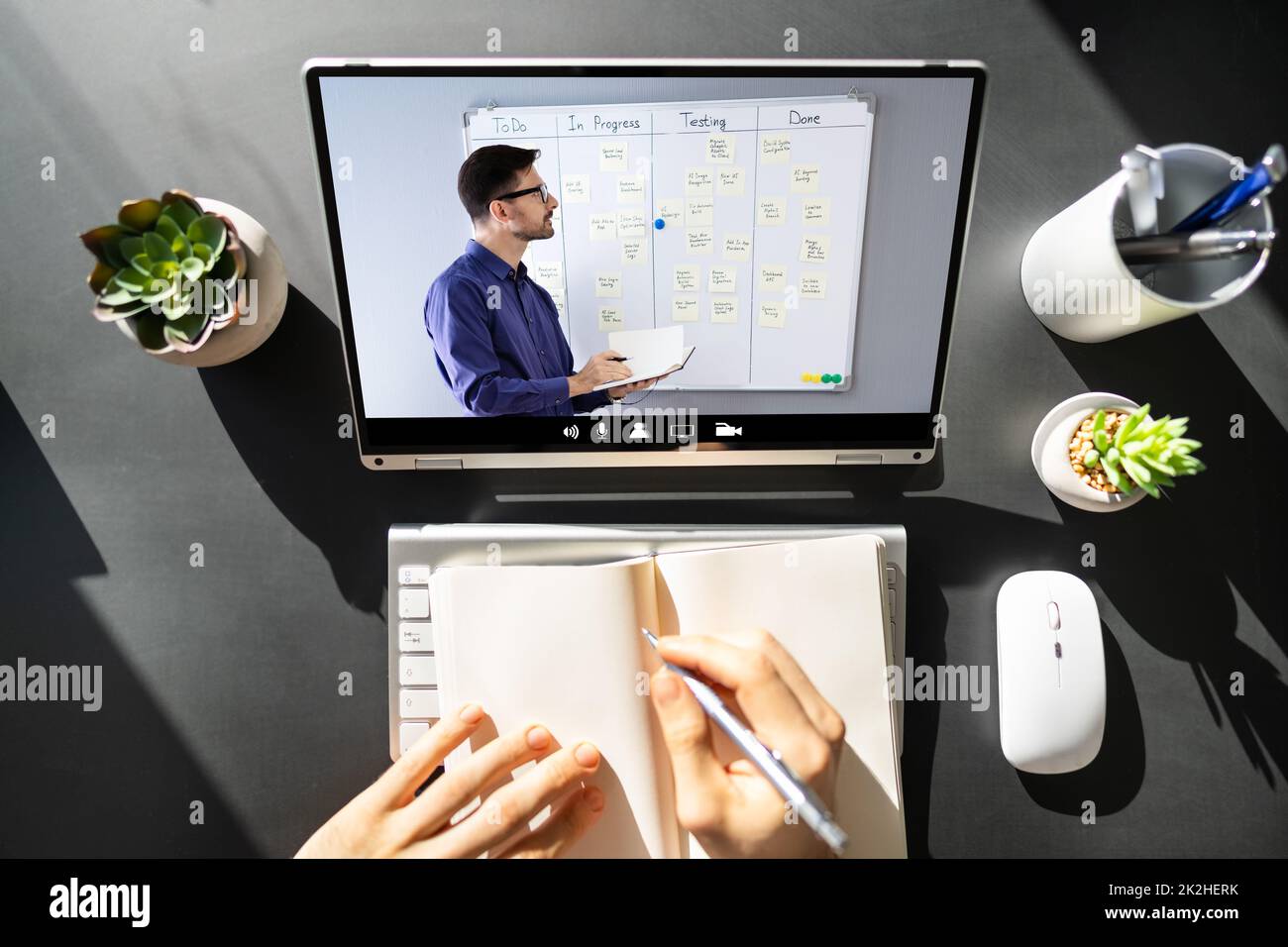 Coaching Lecture And Virtual Remote Training Stock Photo - Alamy