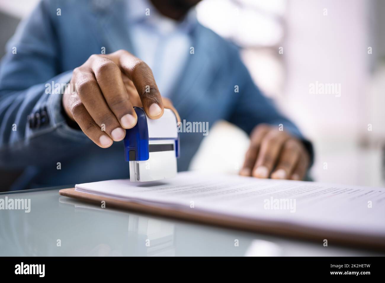 Public Notary Contract Document Stamp Stock Photo - Alamy