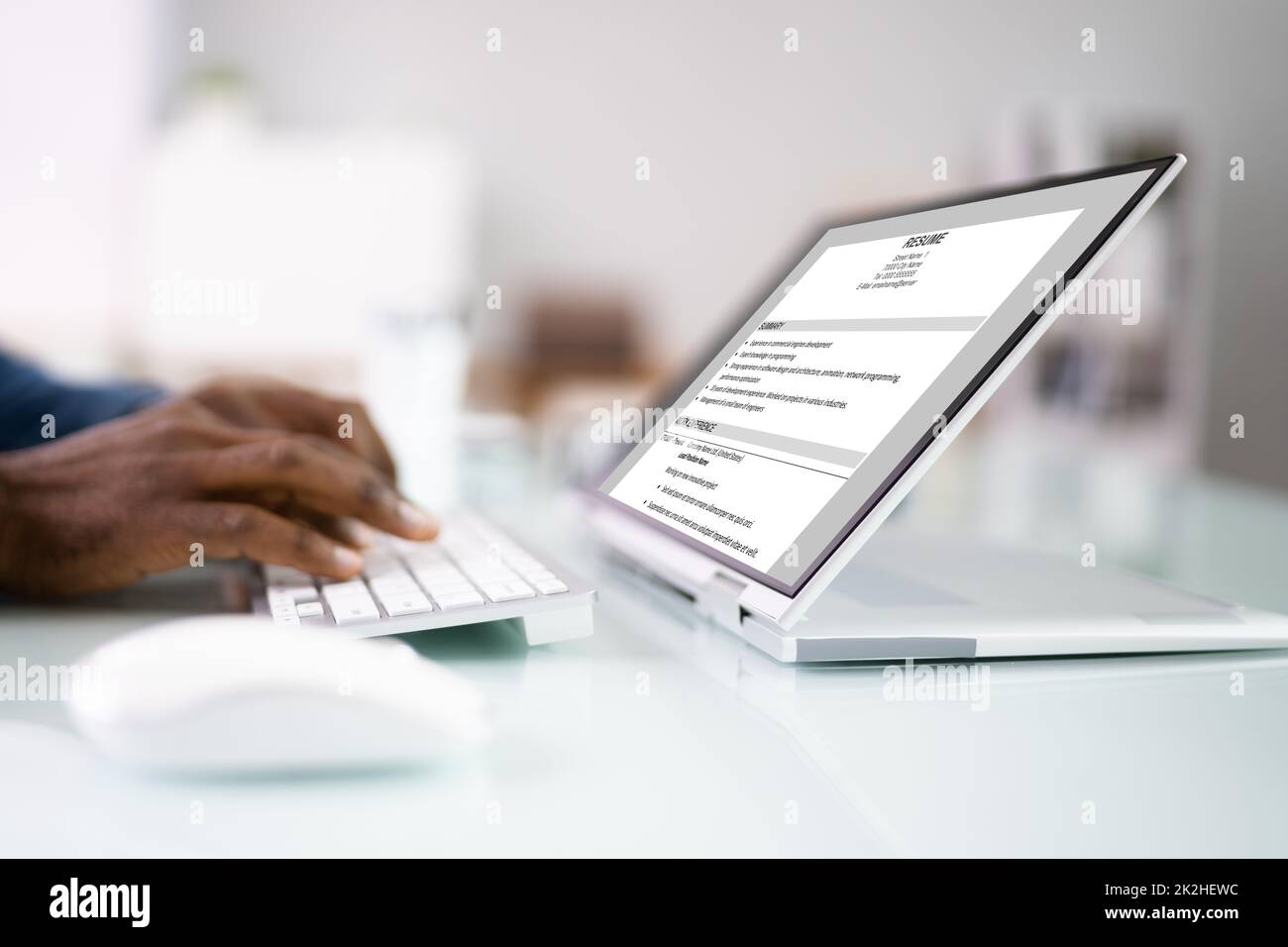 African American Resume CV Preparation Stock Photo - Alamy