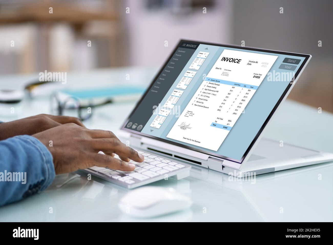 Business Invoice Tax Management Stock Photo - Alamy