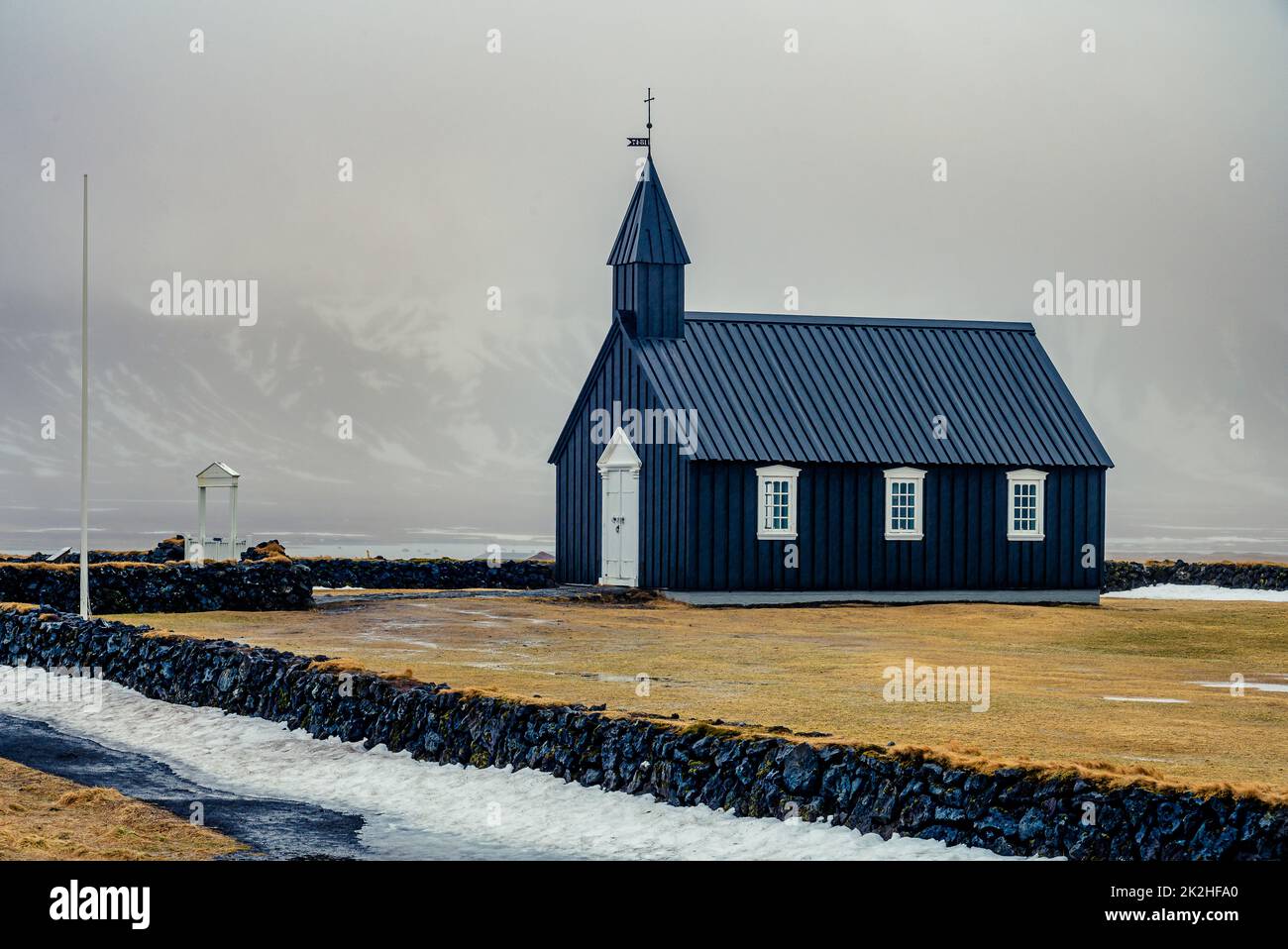 Black church budir famous iceland hi-res stock photography and images ...