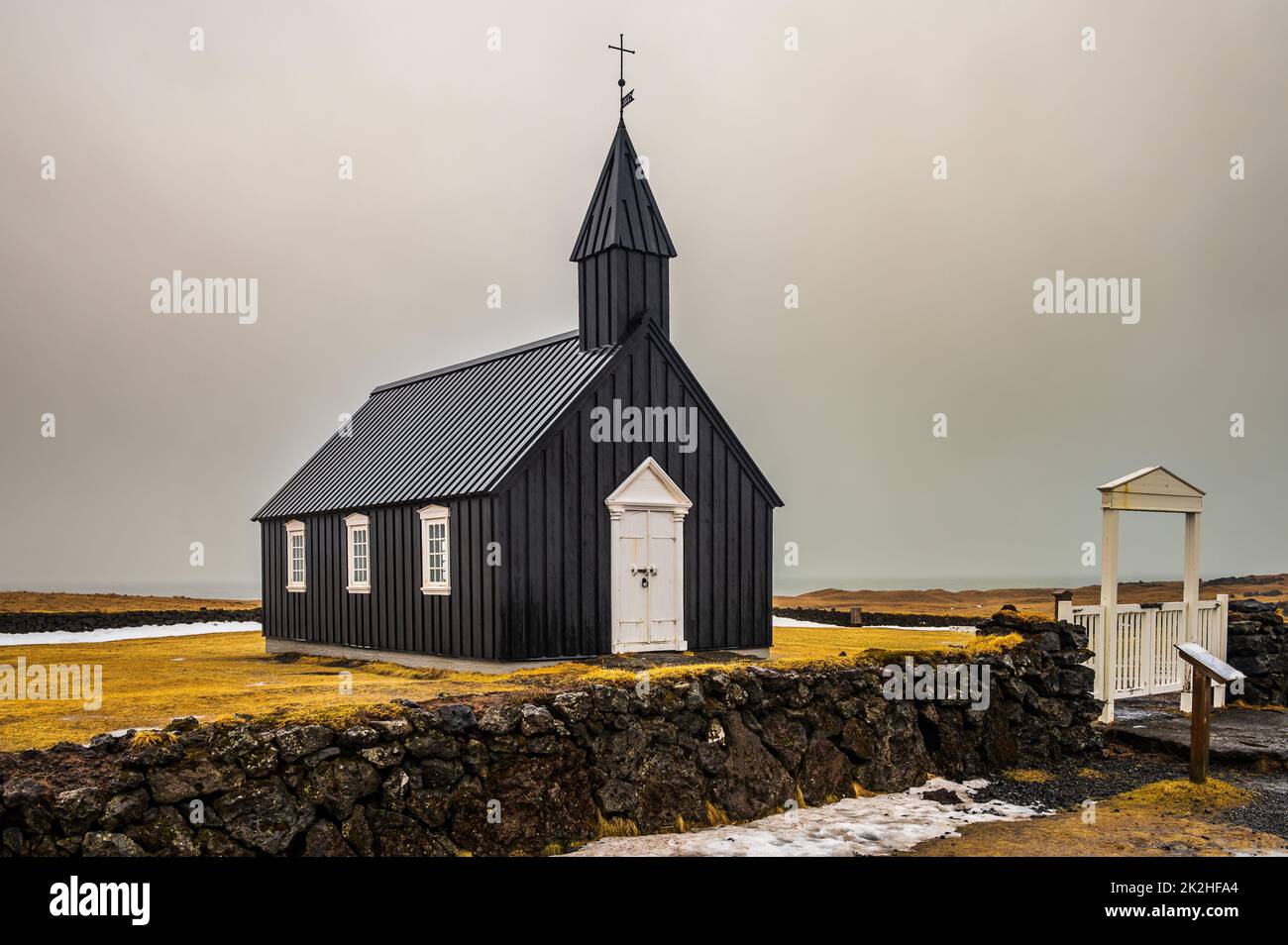 Black church in Budir Stock Photo - Alamy