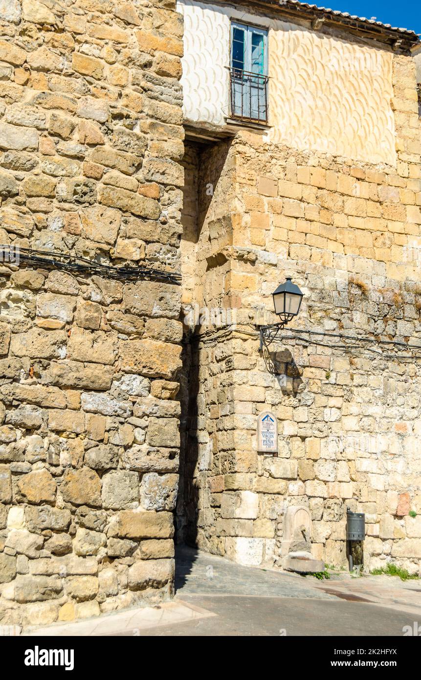 Architecture in the medieval village of Sepulveda, Castile and Leon ...
