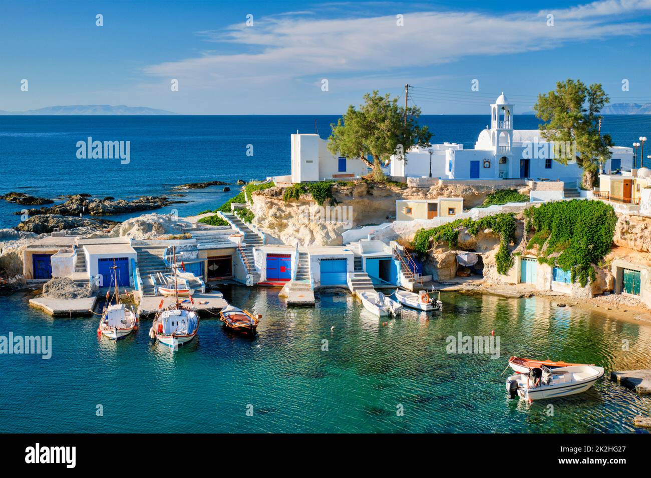 Mandrakia village in Milos island, Greece Stock Photo - Alamy