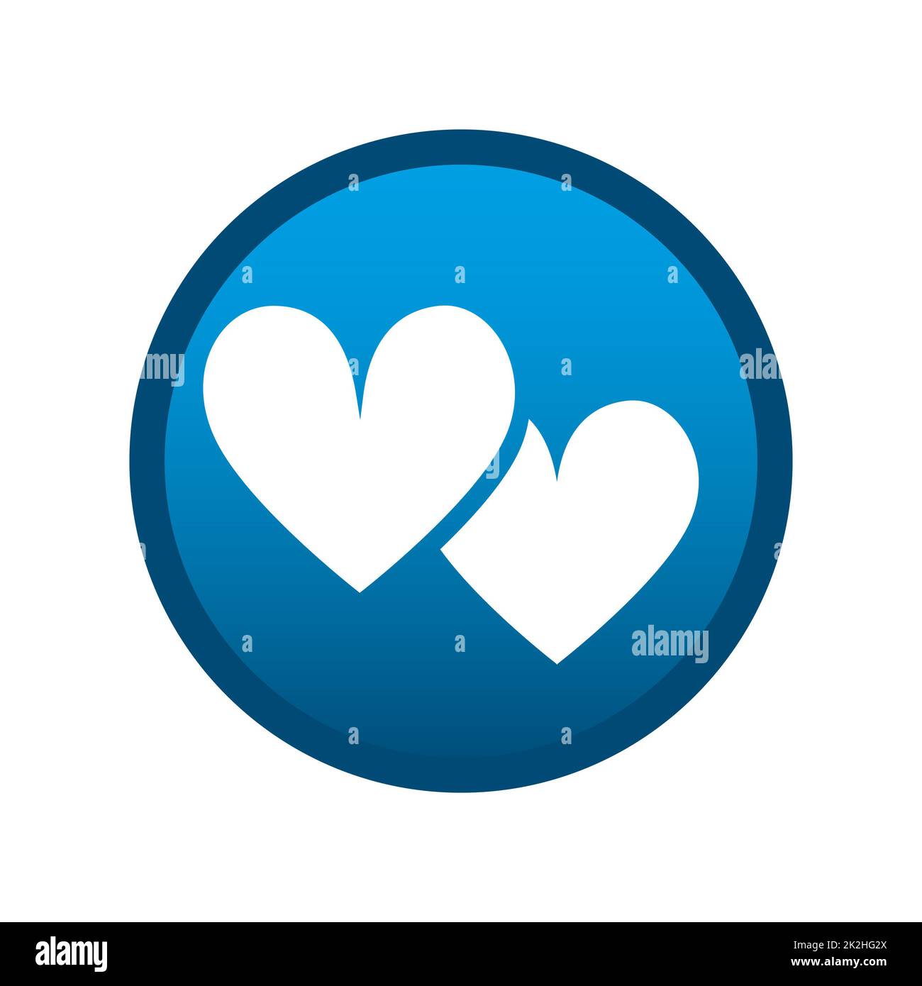 Round media heart icon on white background - Vector Stock Photo - Alamy