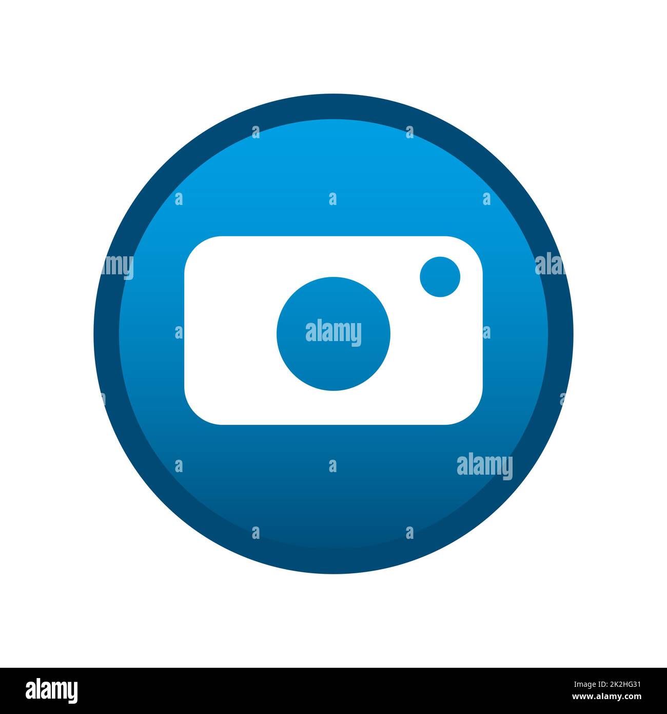Camera round media icon on white background - Vector Stock Photo - Alamy