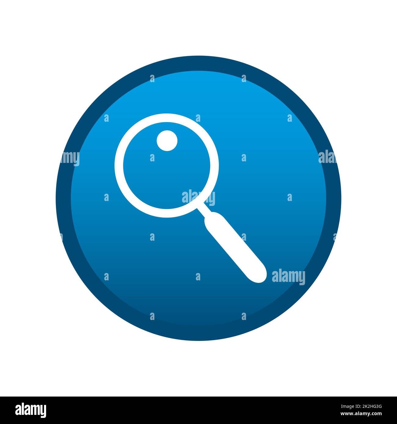 Round media search icon on white background - Vector Stock Photo - Alamy