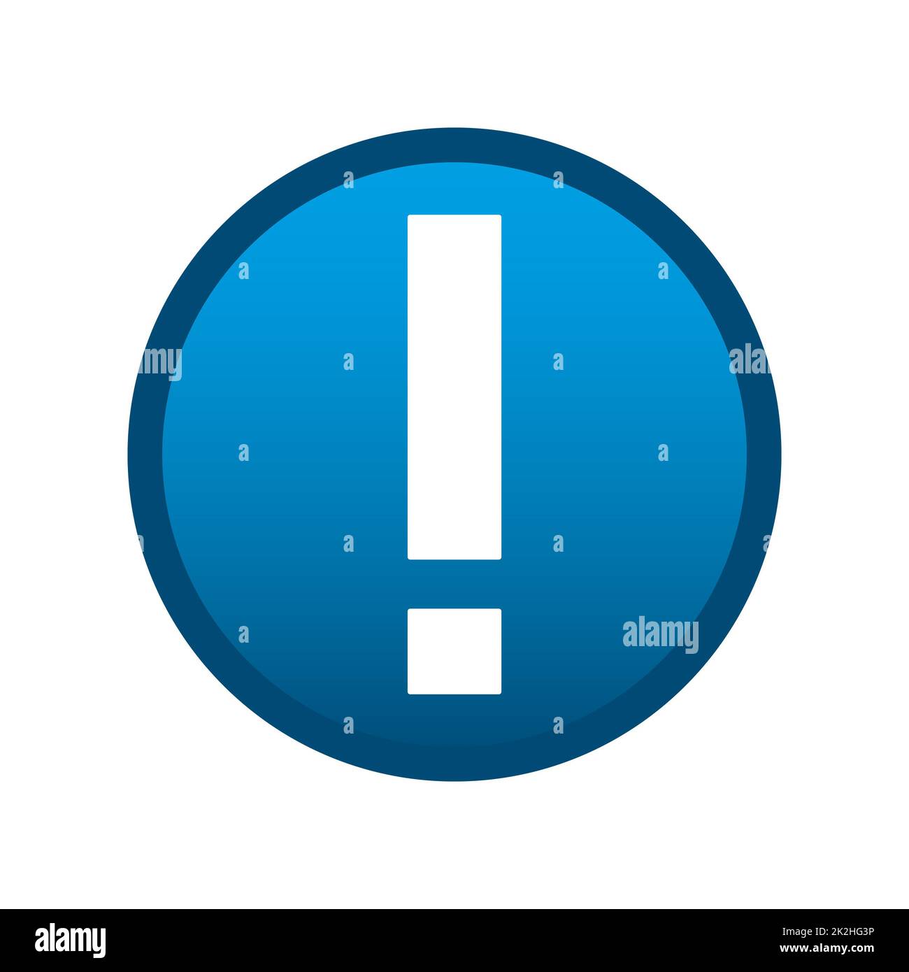 Round media icon exclamation mark on white background - Vector Stock ...