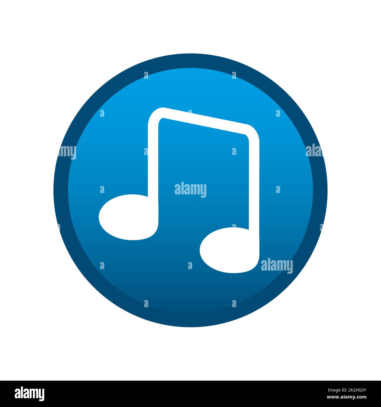 Round media note icon on white background - Vector Stock Photo - Alamy