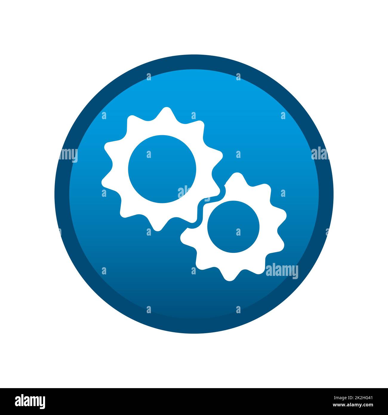 Round media settings icon on white background - Vector Stock Photo - Alamy