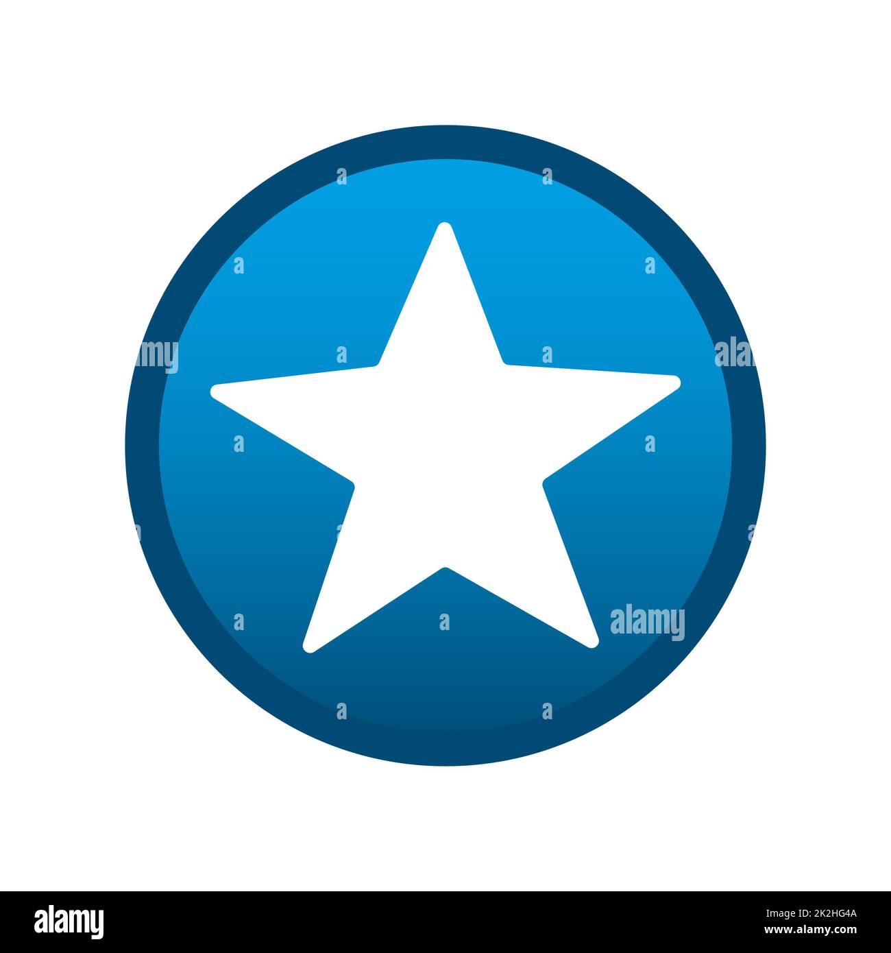Round media star icon on white background - Vector Stock Photo - Alamy