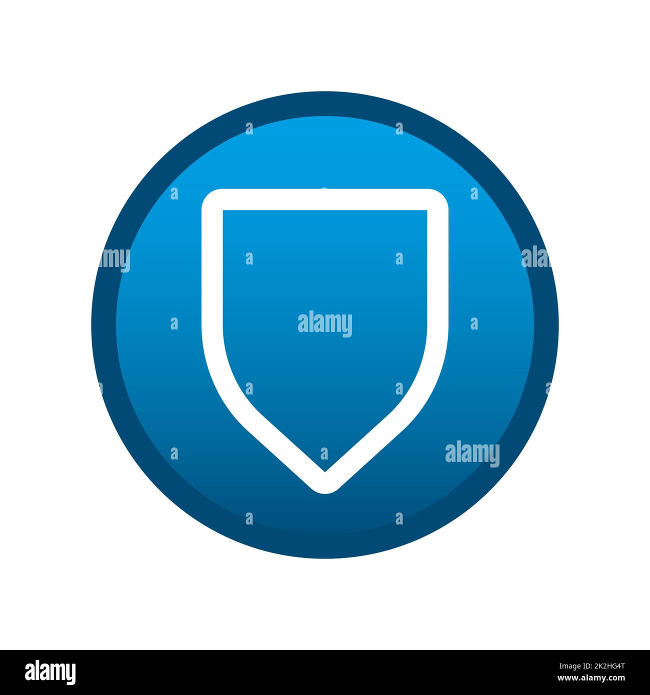 Round media shield protection icon on white background - Vector Stock ...