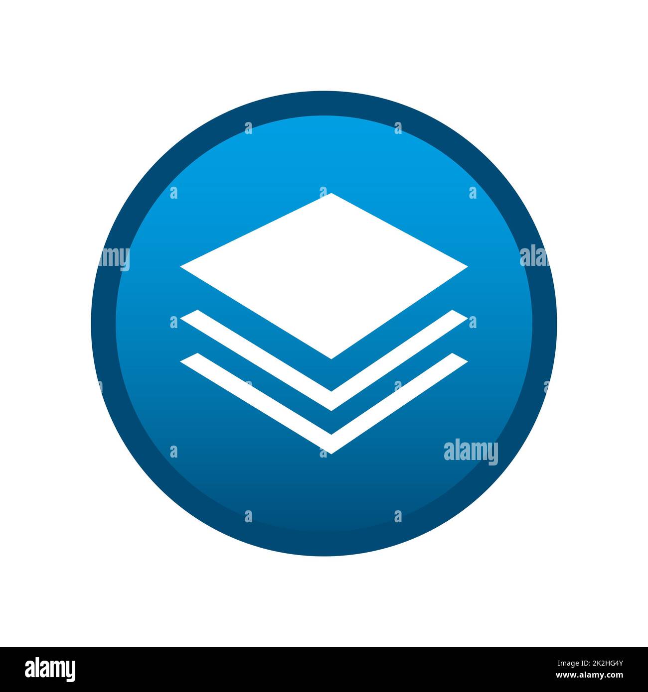 Round media icon stack of papers on white background - Vector Stock ...