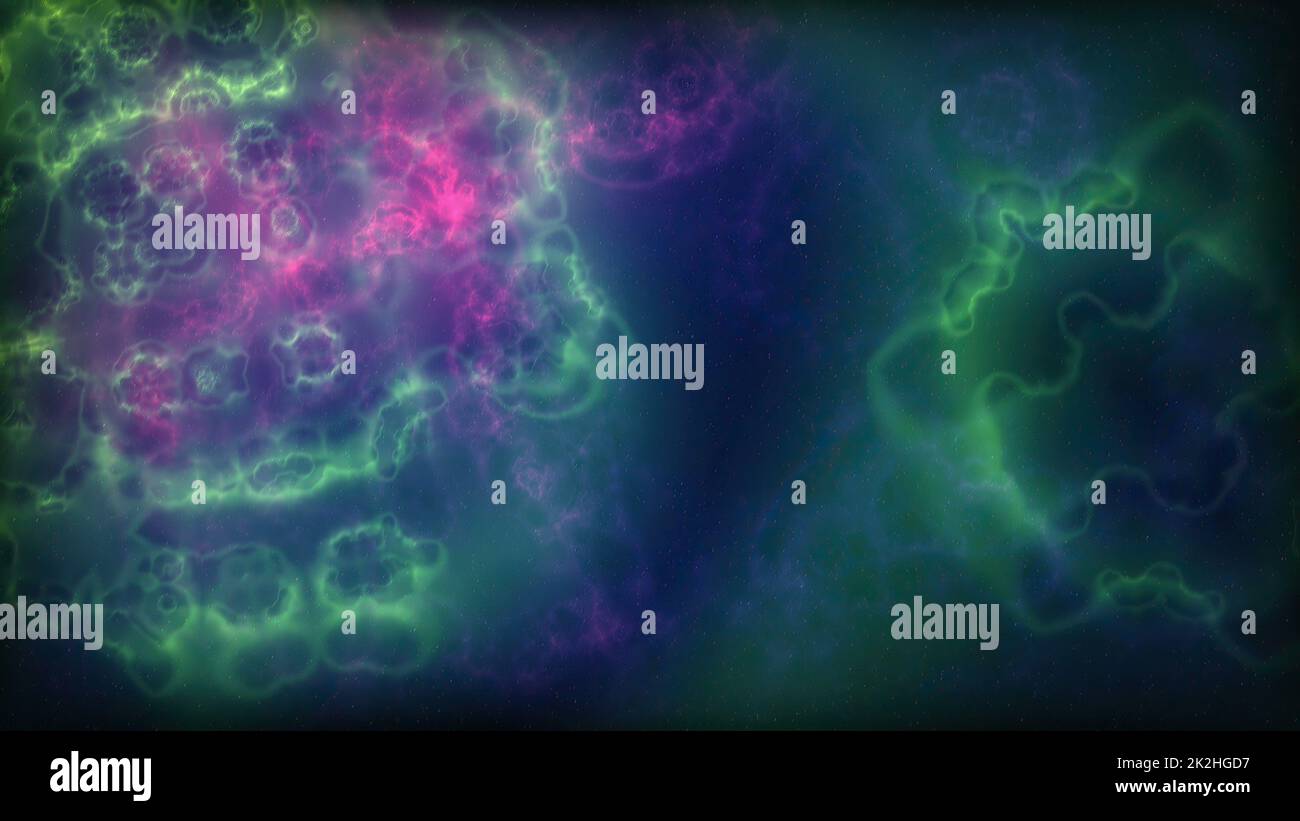 Space Flight Into A Star Field In Galaxy Clouds And Lightning Ne Stock ...