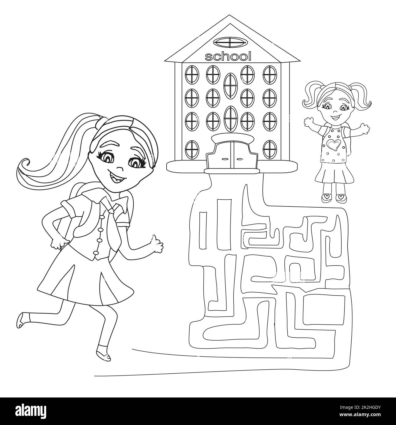 Go school vector Cut Out Stock Images & Pictures - Alamy