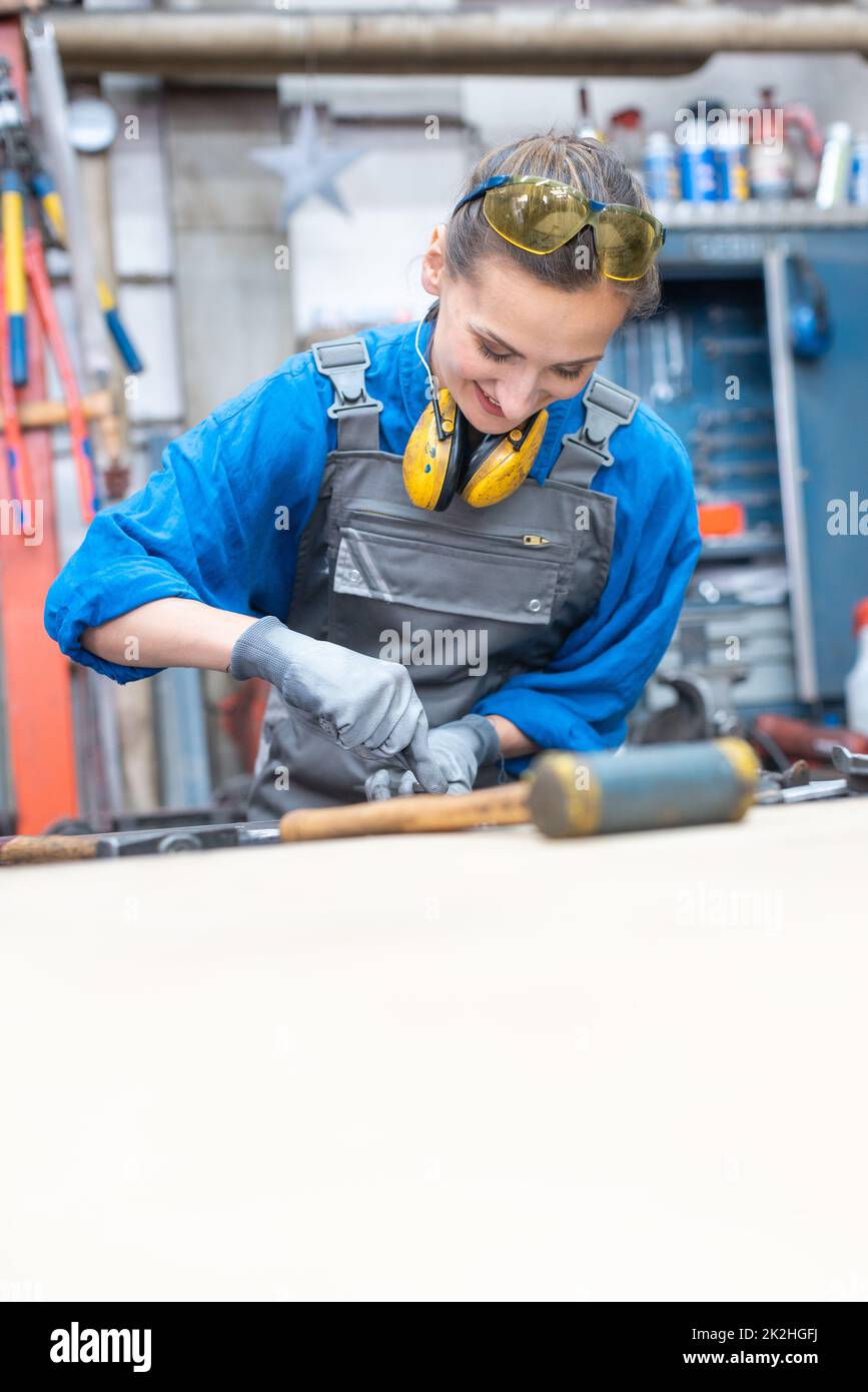 German factory worker metal hi-res stock photography and images - Alamy