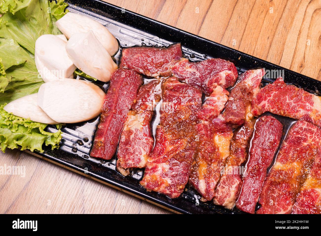 Korean traditional style fresh pork beef belly BBQ Stock Photo - Alamy