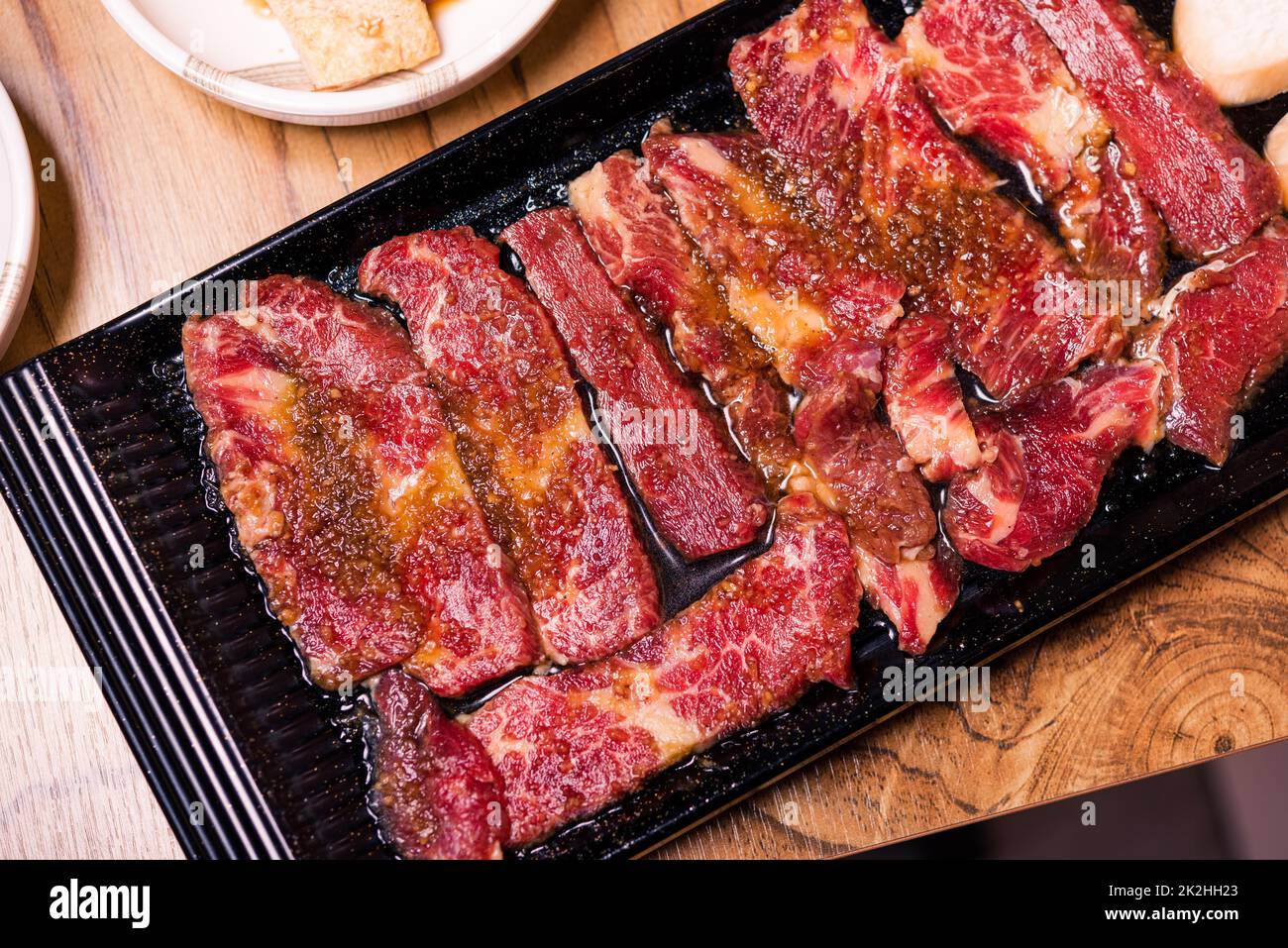 Korean traditional style fresh pork beef belly BBQ Stock Photo - Alamy