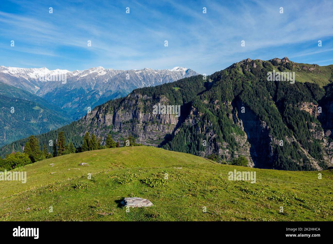 Spring in Kullu valley in Himalaya mountains. Himachal Pradesh, India ...