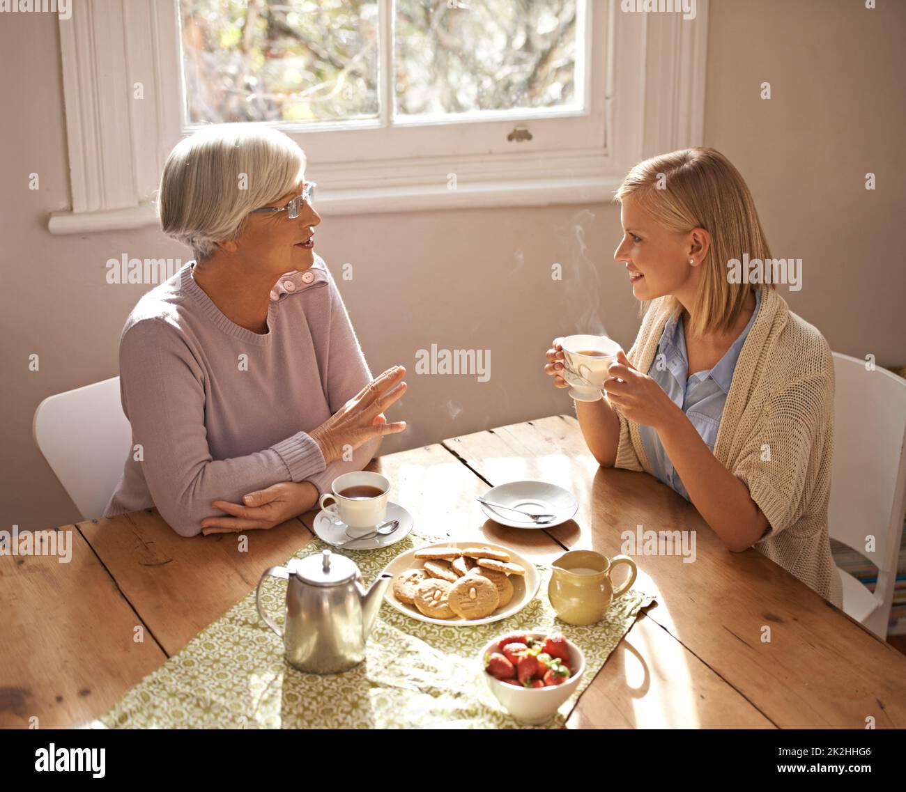 We always have the greatest conversations. an attractive young woman ...