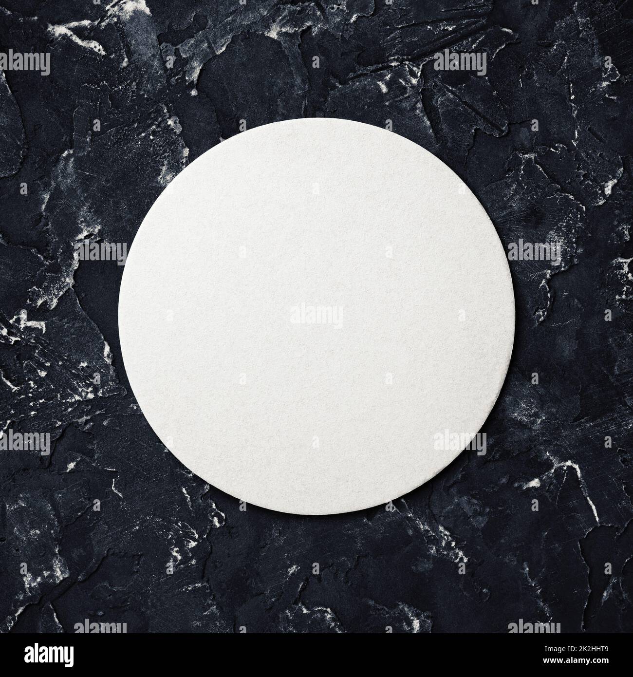 White beer coaster Stock Photo - Alamy