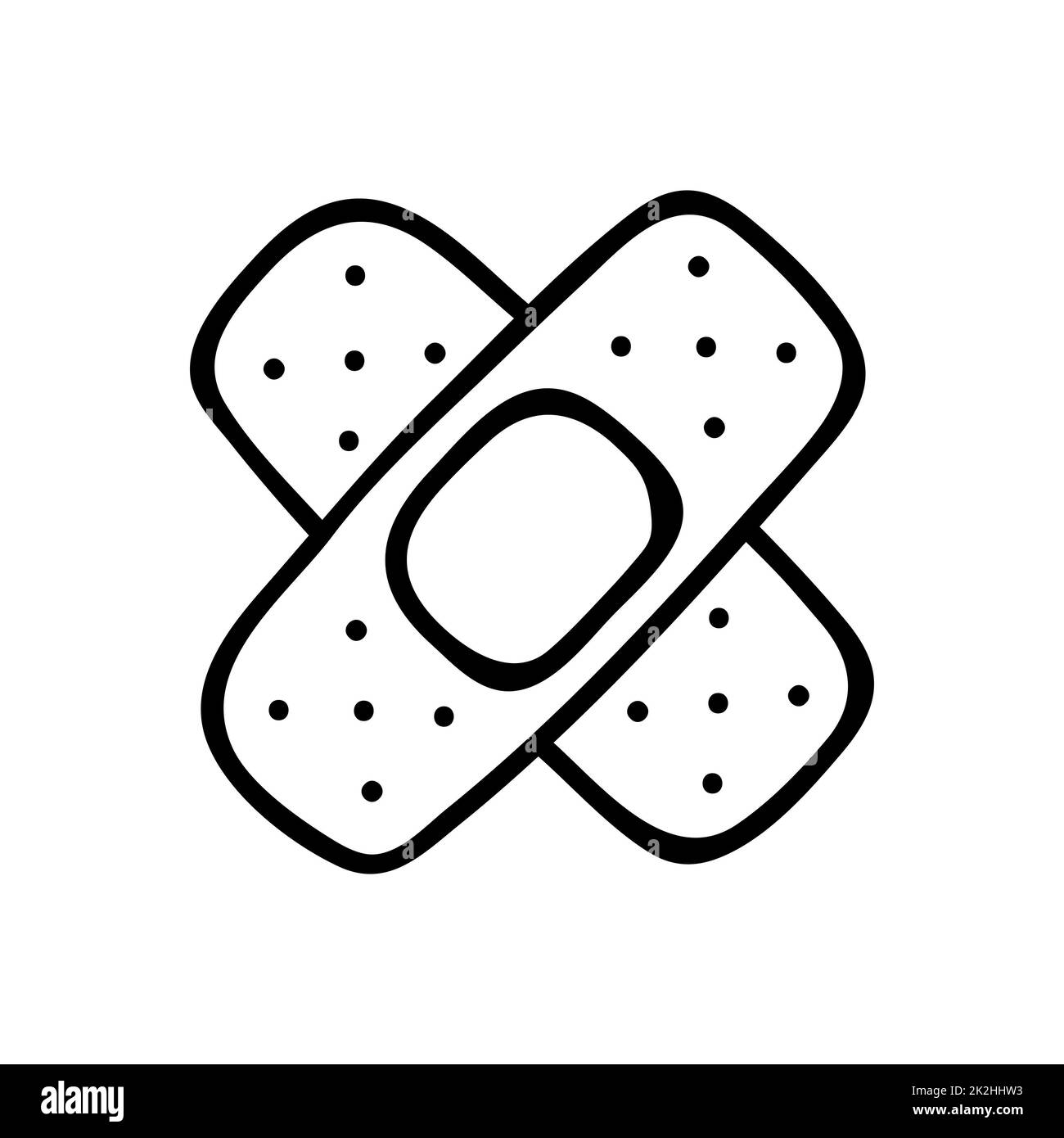 Thin line medical bandage icon isolated on white background - Vector ...