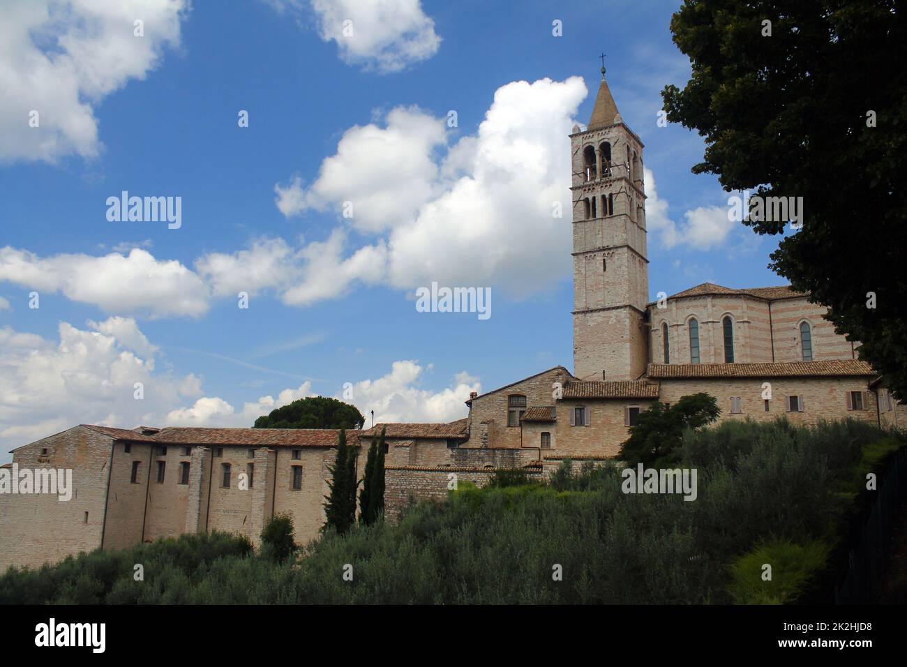 The beautiful Basilica di Santa Chiara in Assisi in Umbria Stock Photo ...
