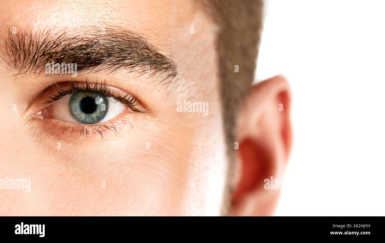 Closeup of healthy male eye Stock Photo - Alamy