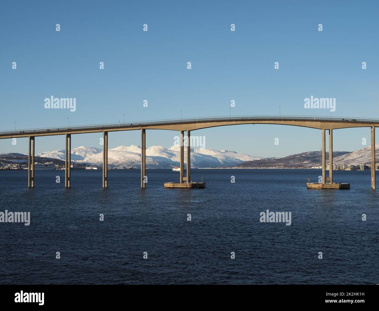 Bridge over the sea to Tromso island, Norway Stock Photo - Alamy