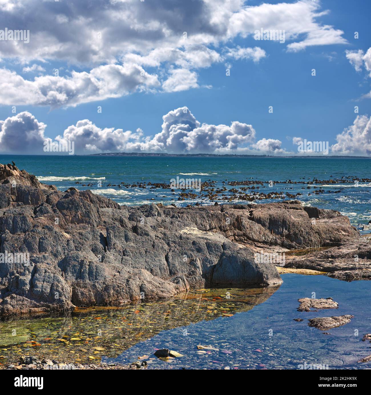 Tranquil seaside. A seaside scene in the Western Province, South Africa ...