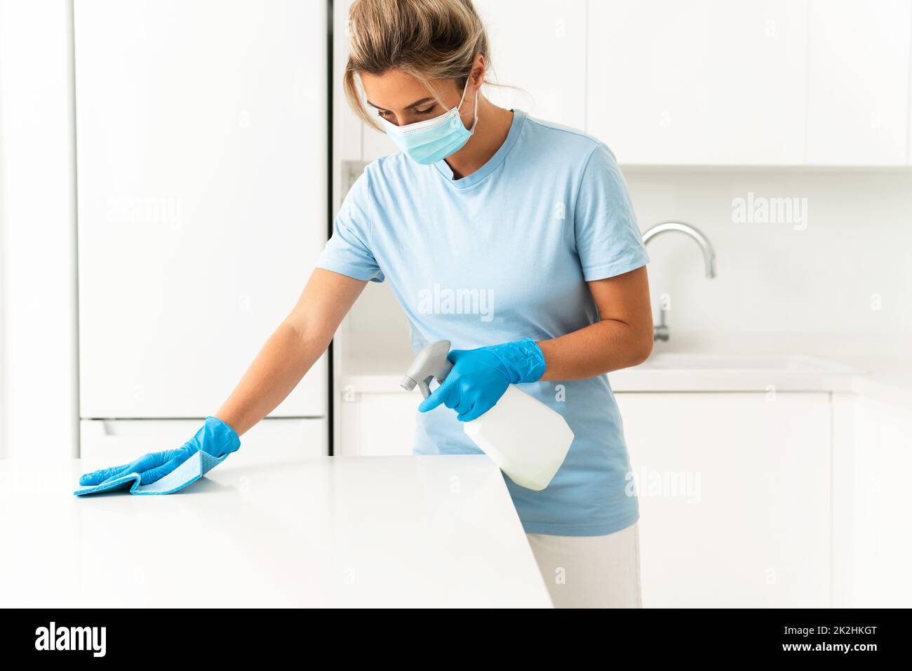 Woman wearing hygiene mask hi-res stock photography and images - Alamy