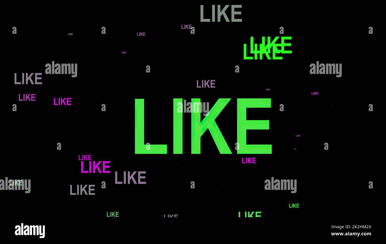 Like text against black background Stock Photo - Alamy