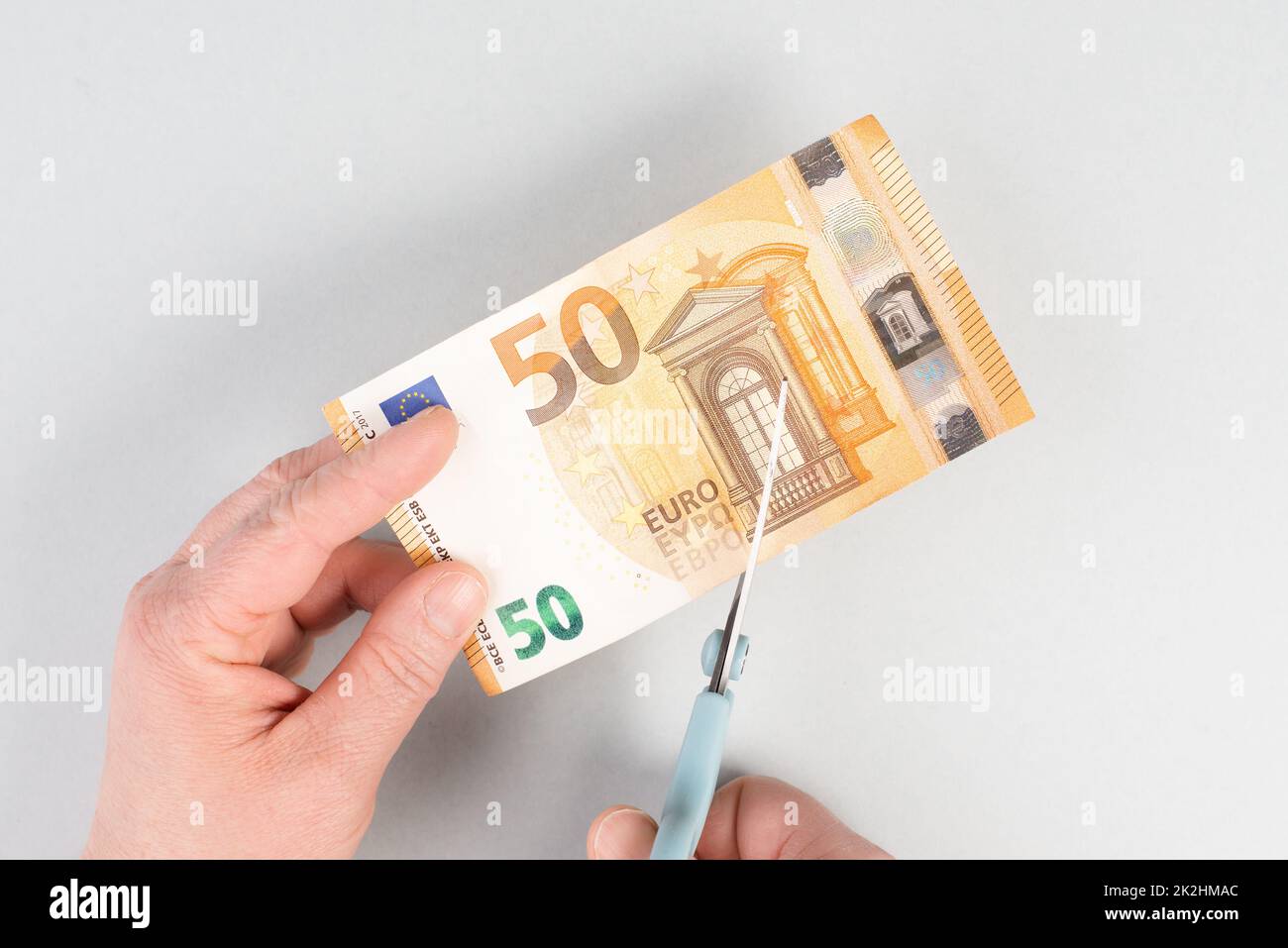 Inflation, financial crash, euro banknotes, economy development and ...